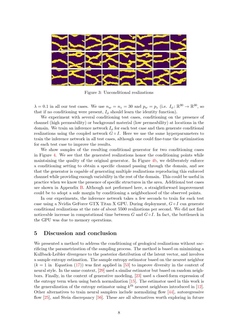 Parametric Generation Of Conditional Geological Realizations Using Generative Neural Networks