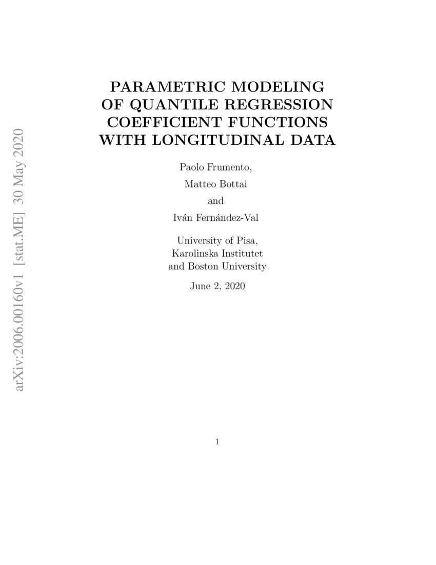 Parametric Modeling Of Quantile Regression Coefficient Functions With