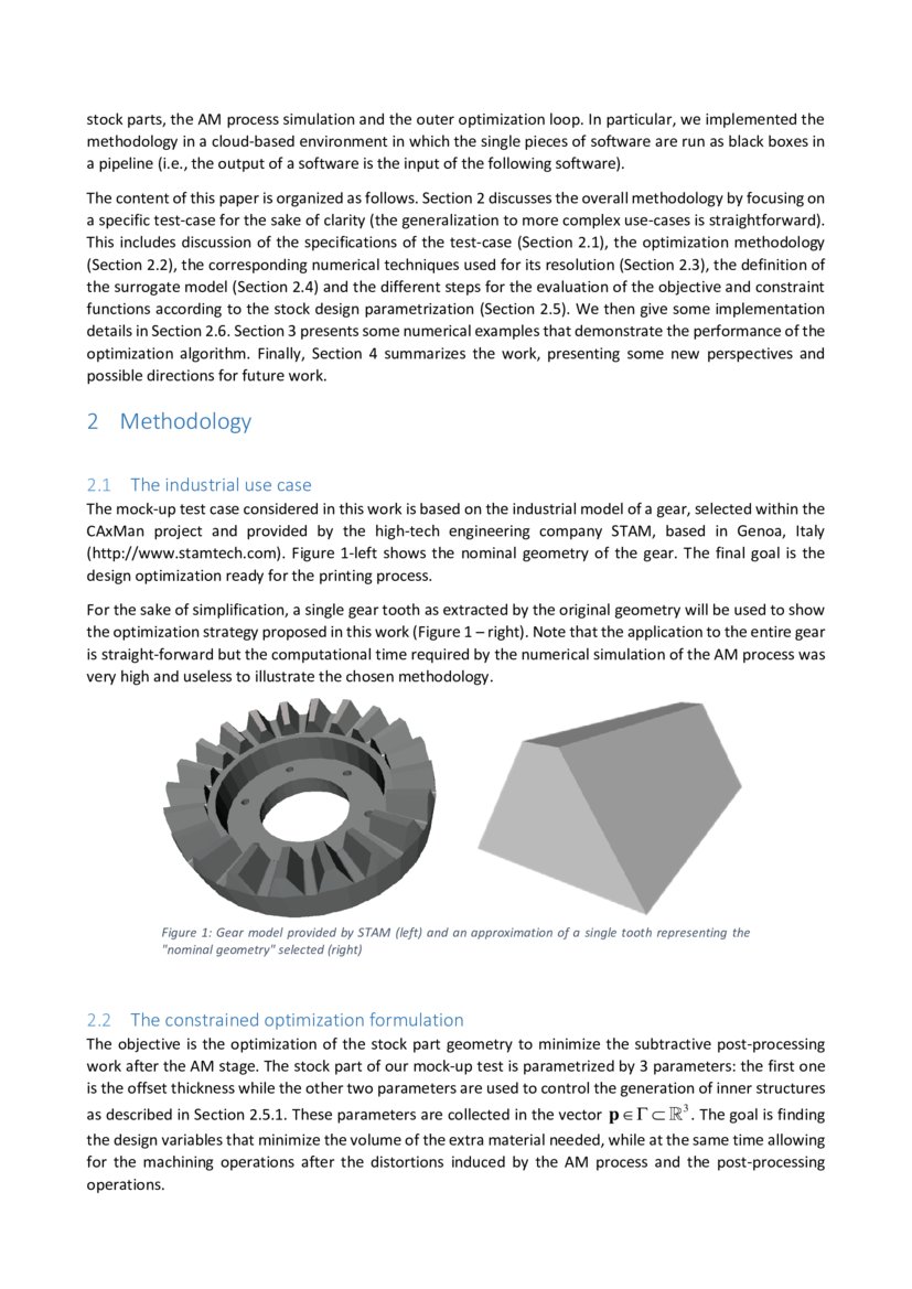 Parametric shape optimization for combined additive-subtractive ...