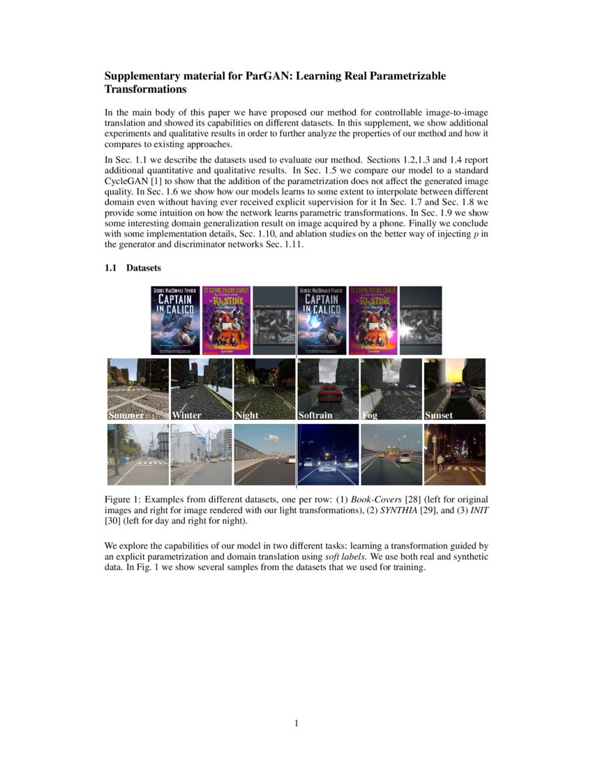 ParGAN: Learning Real Parametrizable Transformations | DeepAI