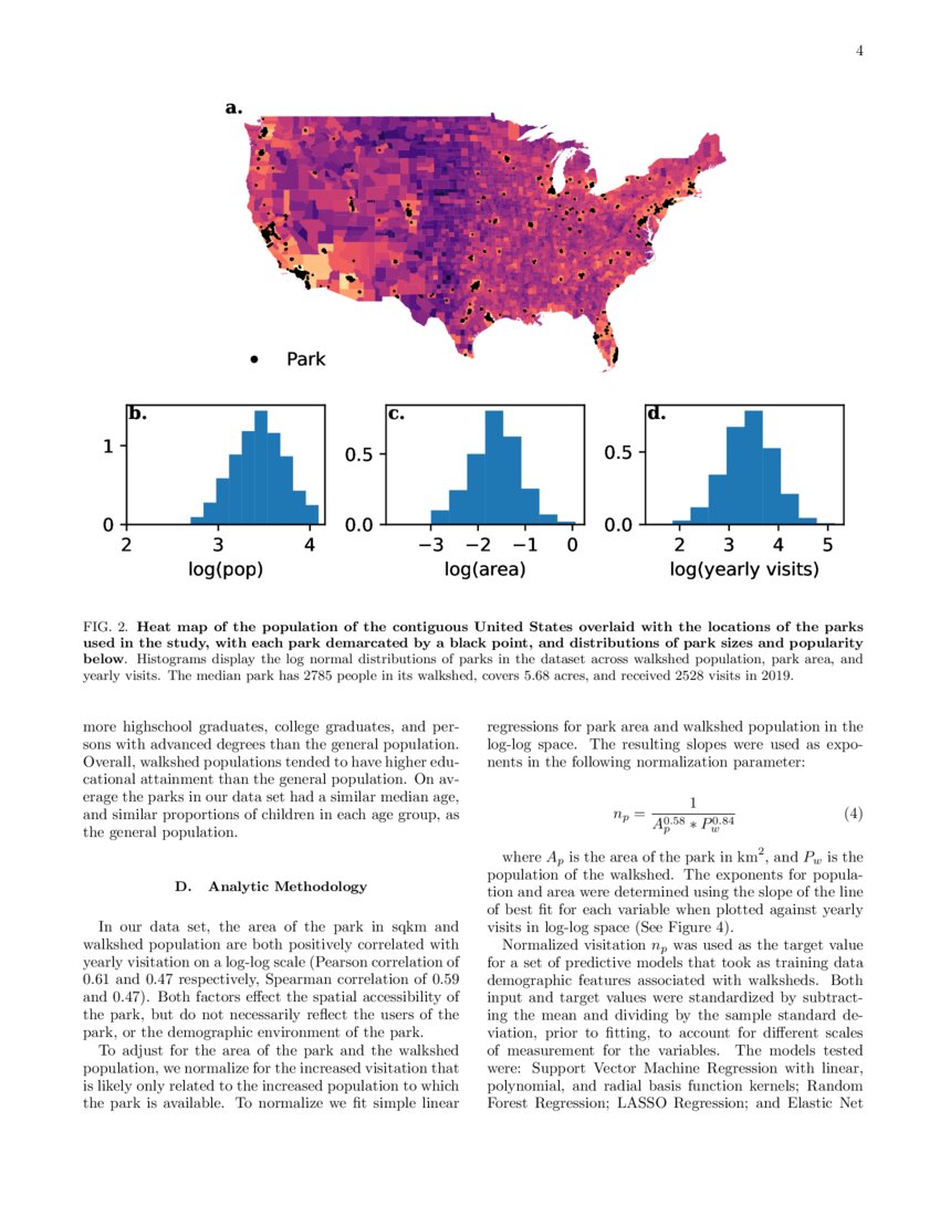 Park visitation and walkshed demographics in the United States | DeepAI