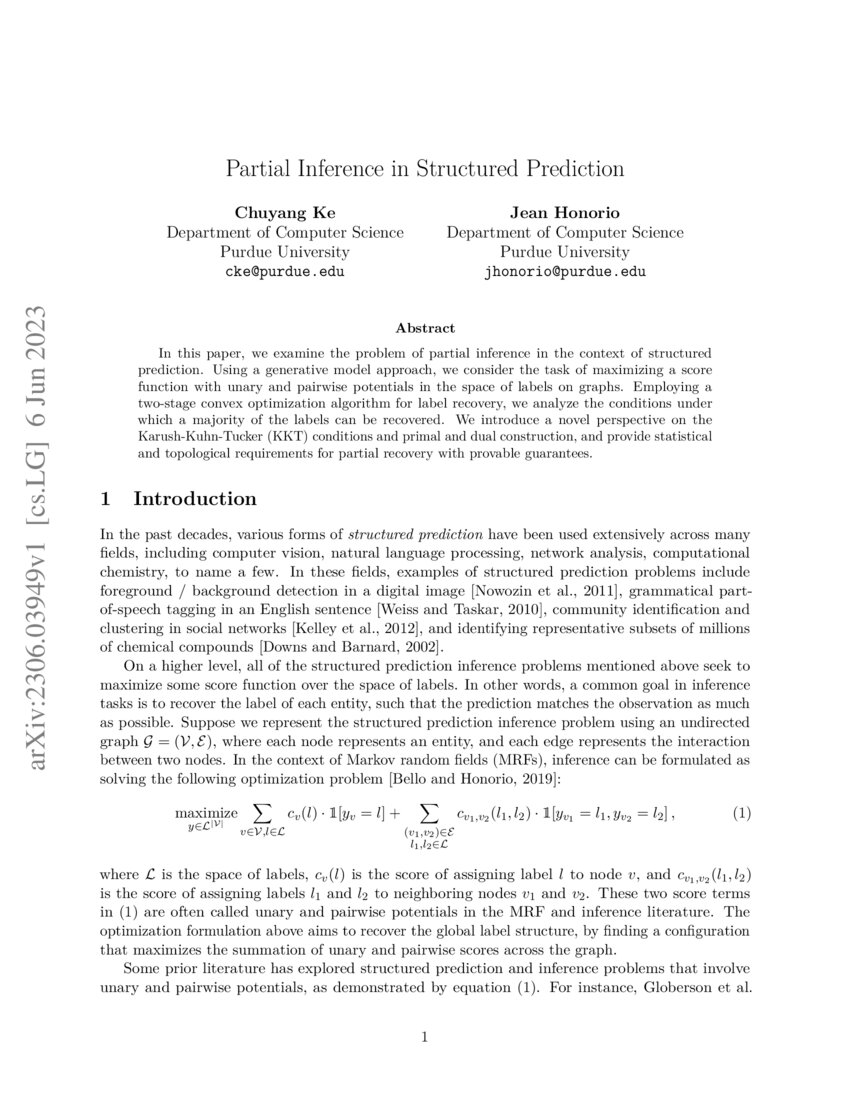 Partial Inference In Structured Prediction Deepai
