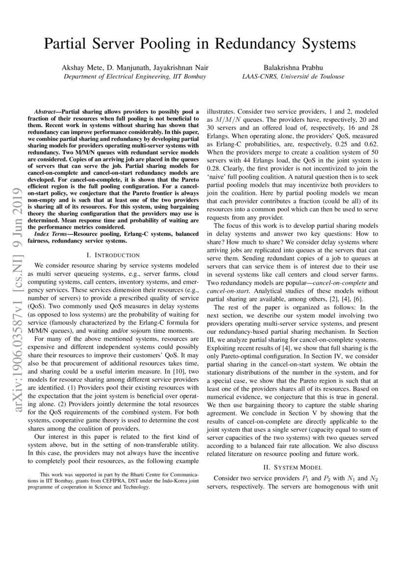 Partial Server Pooling in Redundancy Systems | DeepAI