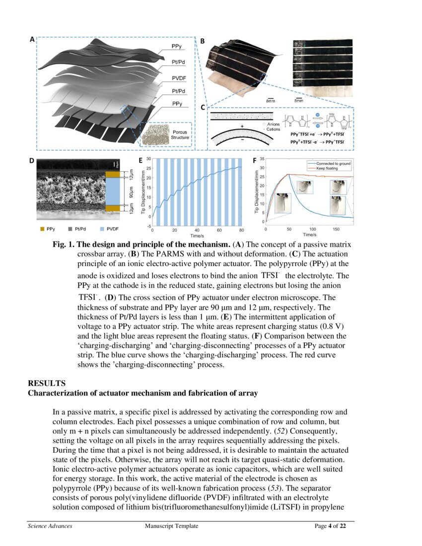 Passively Addressed Morphing Surface (PARMS) Based on Machine Learning ...