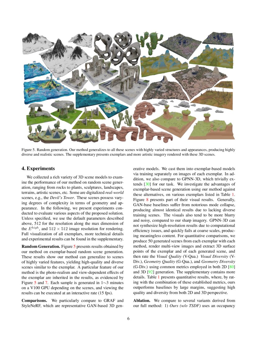 Patch-based 3D Natural Scene Generation from a Single Example | DeepAI