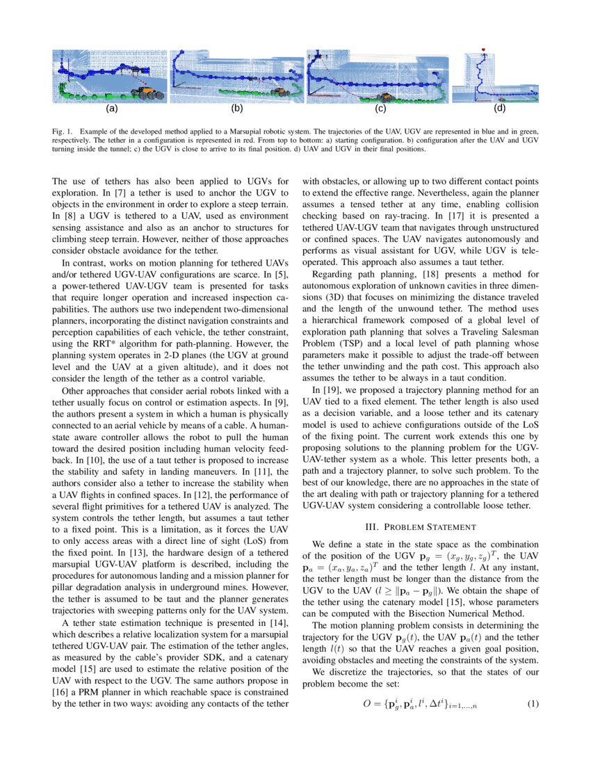Path and trajectory planning of a tethered UAV-UGV marsupial robotic ...
