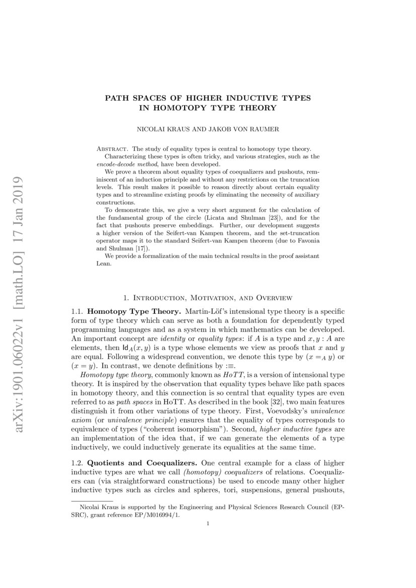 Path Spaces of Higher Inductive Types in Homotopy Type Theory | DeepAI