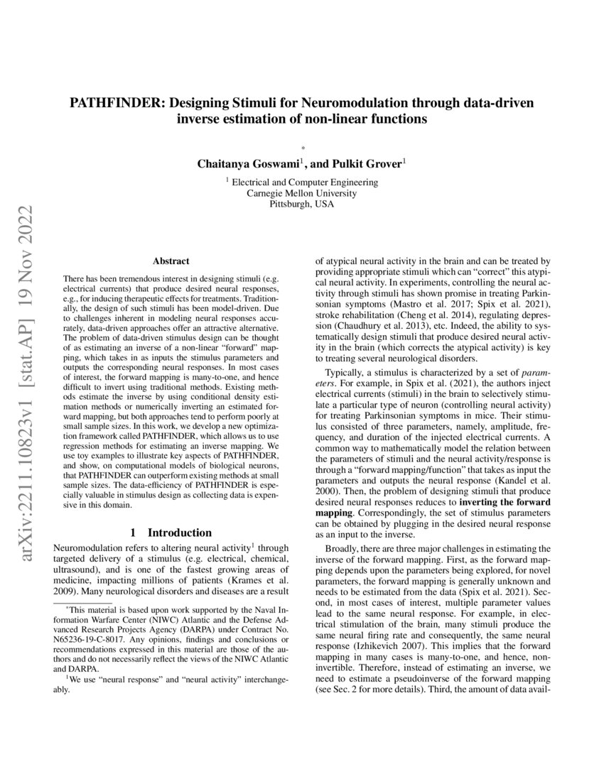 Pathfinder Designing Stimuli For Neuromodulation Through Data Driven