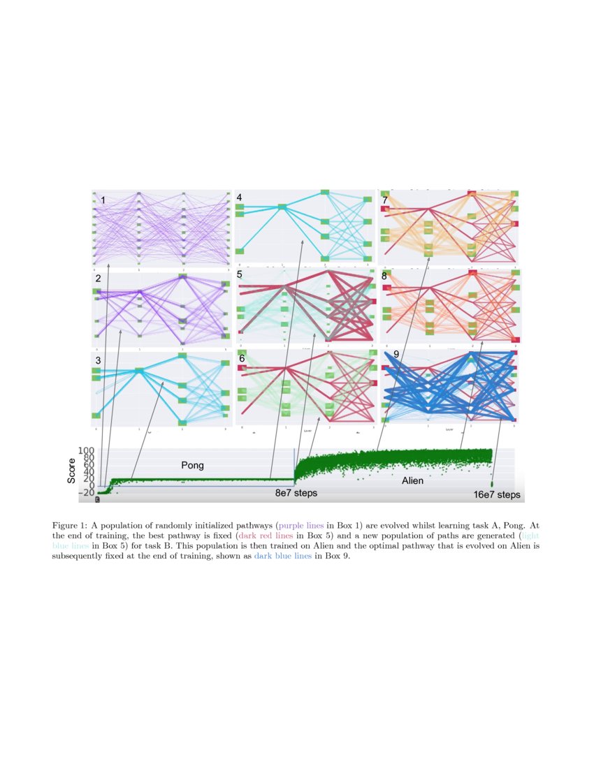 PathNet: Evolution Channels Gradient Descent in Super Neural Networks | DeepAI