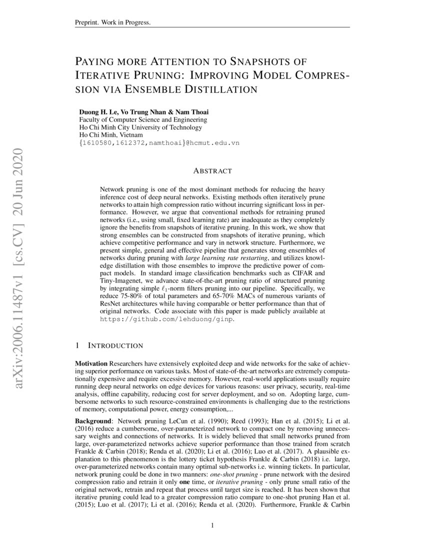 Paying More Attention To Snapshots Of Iterative Pruning Improving Model Compression Via
