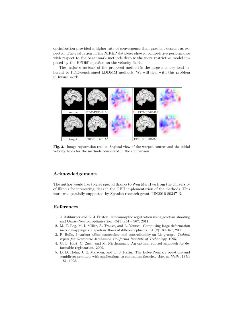 Pde Constrained Lddmm Via Geodesic Shooting And Inexact Gauss Newton Krylov Optimization Using