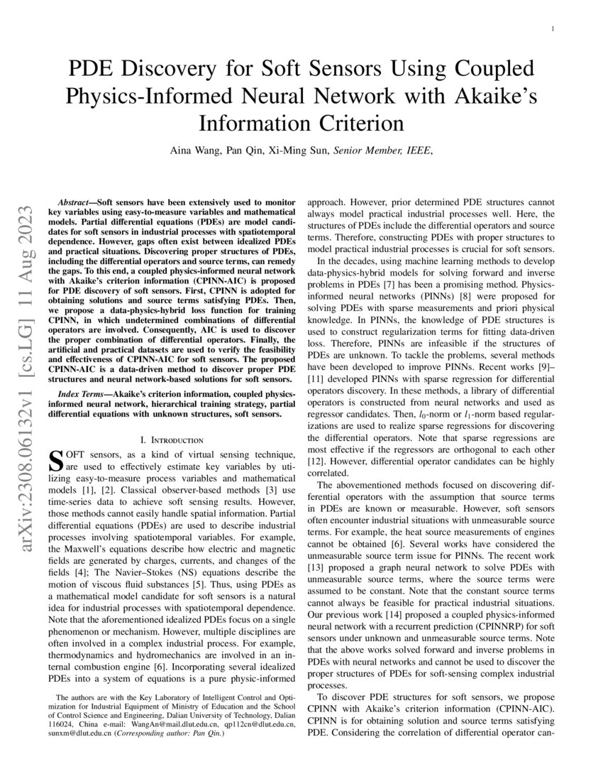 Pde Discovery For Soft Sensors Using Coupled Physics Informed Neural