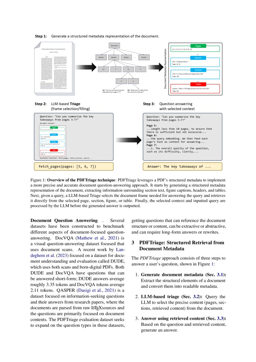 PDFTriage: Question Answering over Long, Structured Documents | DeepAI PDFTriage: Question Answering over Long, Structured Documents | DeepAI
