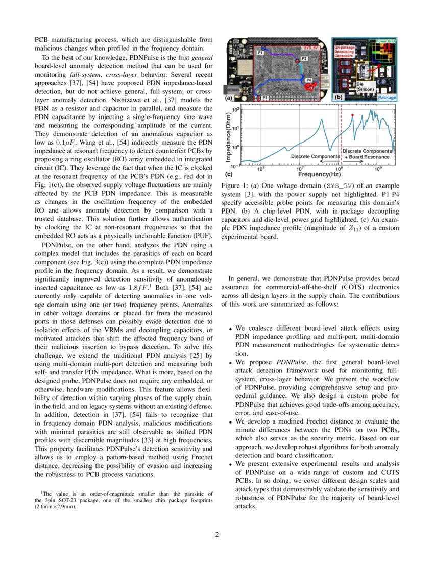 PDNPulse: Sensing PCB Anomaly with the Intrinsic Power Delivery Network ...