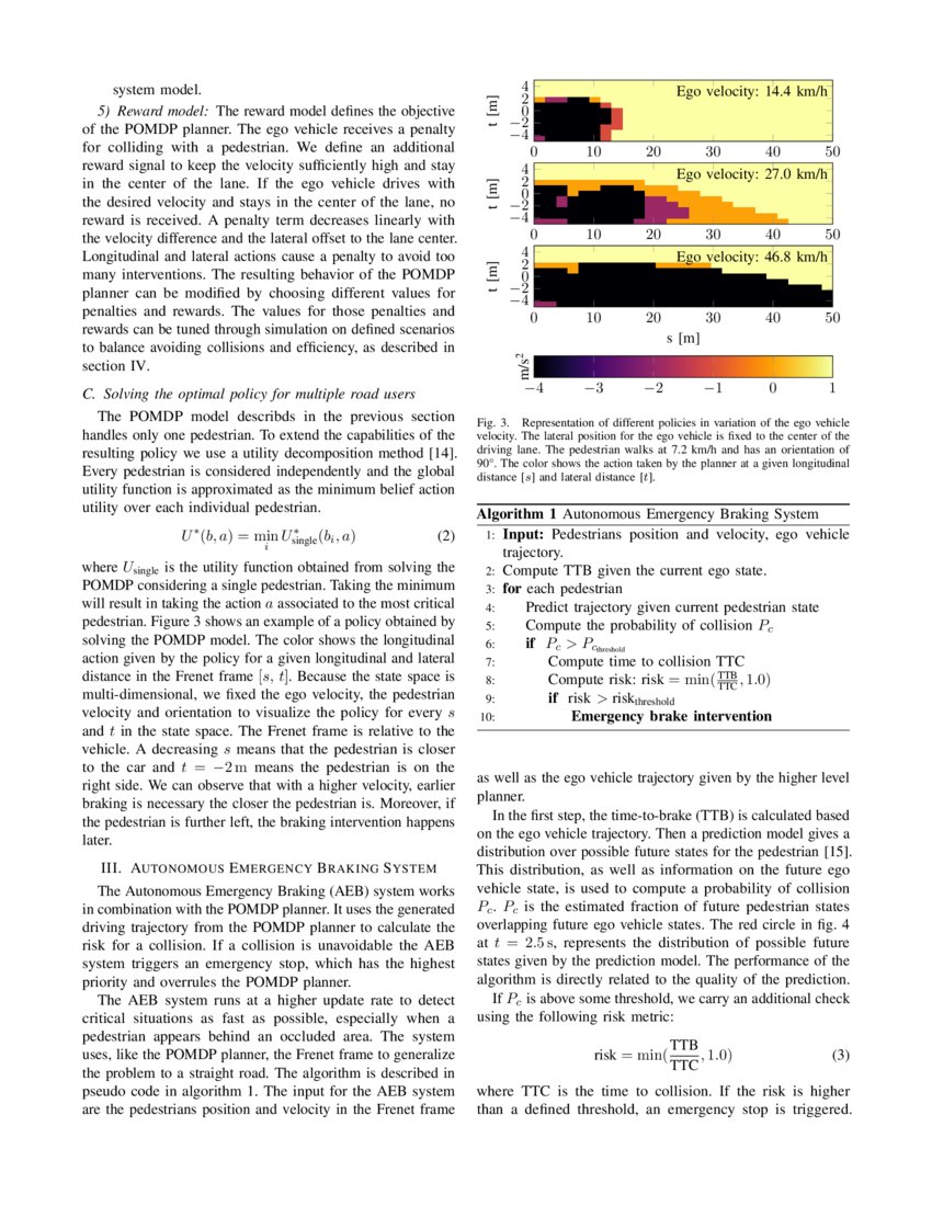 Pedestrian Collision Avoidance System for Scenarios with Occlusions | DeepAI
