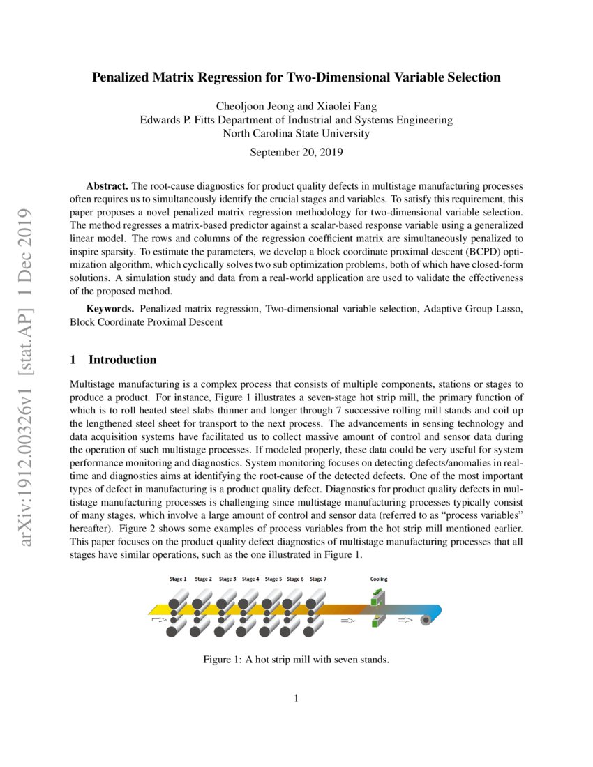 Penalized Matrix Regression for Two-Dimensional Variable Selection | DeepAI