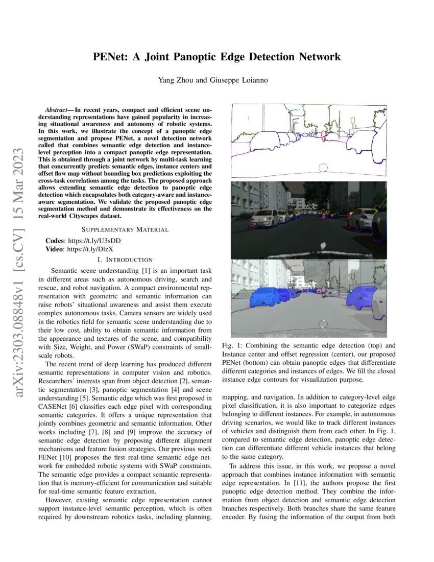PENet: A Joint Panoptic Edge Detection Network | DeepAI