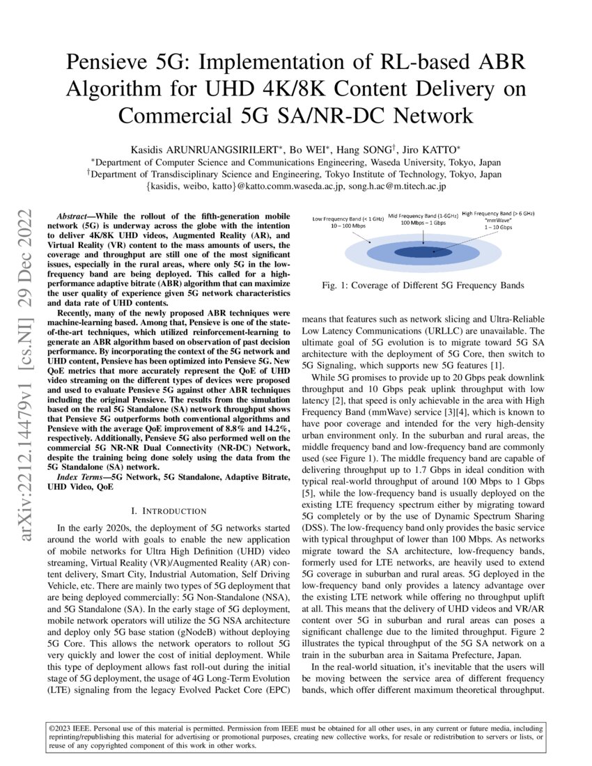 Pensieve 5g Implementation Of Rl Based Abr Algorithm For Uhd 4k8k Content Delivery On 