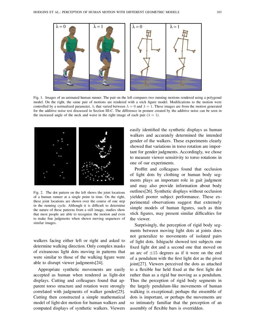 Perception of Human Motion with Different Geometric Models | DeepAI