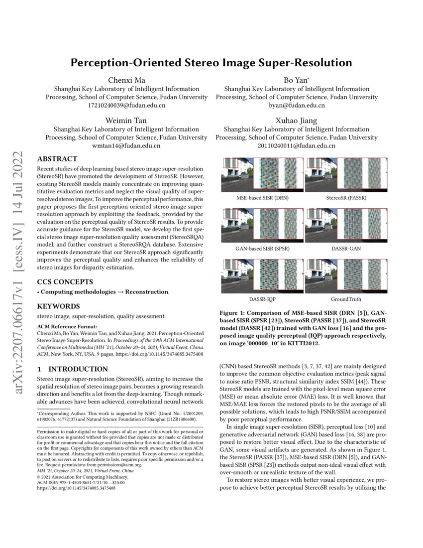Perception-Oriented Stereo Image Super-Resolution | DeepAI