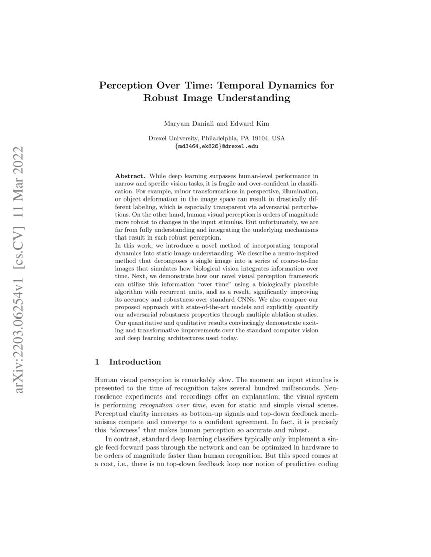 Perception Over Time: Temporal Dynamics for Robust Image Understanding ...