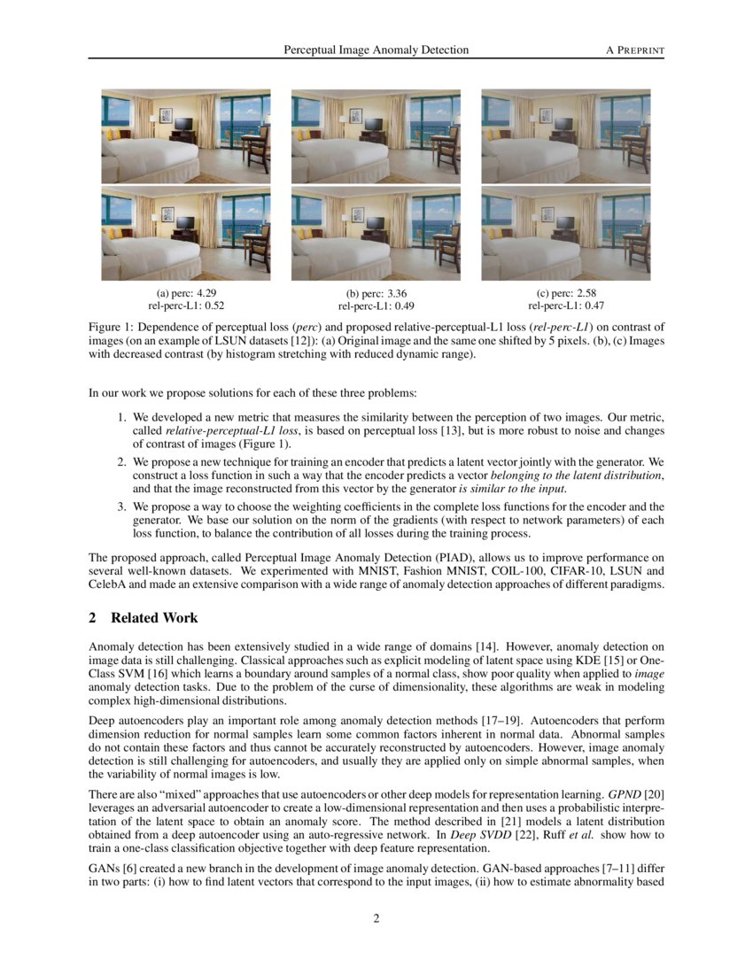 Perceptual Image Anomaly Detection Deepai