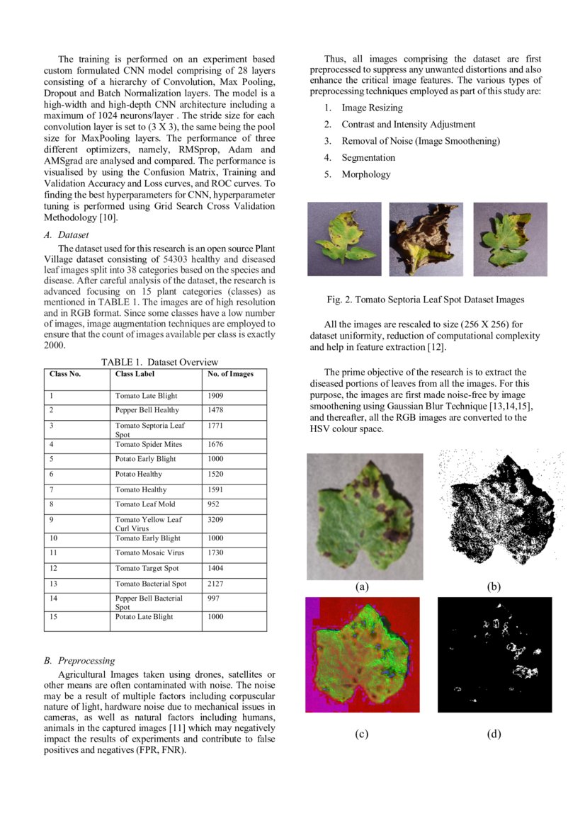 Performance Analysis of Optimizers for Plant Disease Classification ...