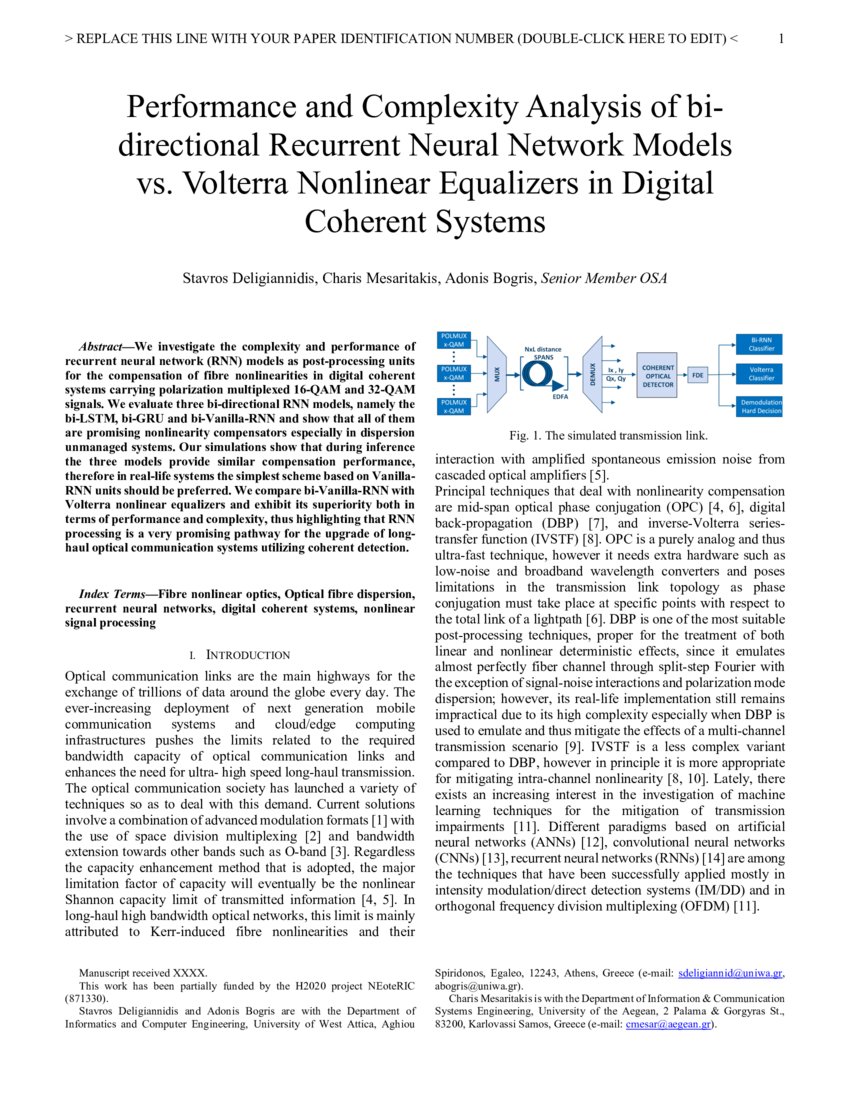 Performance And Complexity Analysis Of Bi Directional Recurrent Neural Network Models Vs