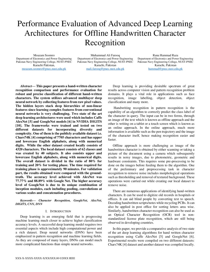 Performance Evaluation Of Advanced Deep Learning Architectures For