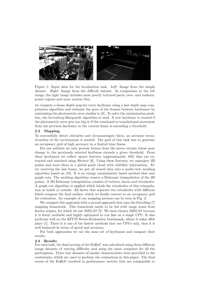 Performance Evaluation of Vision-Based Algorithms for MAVs | DeepAI