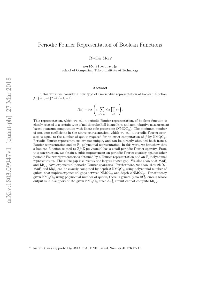 Periodic Fourier Representation Of Boolean Functions Deepai 0046