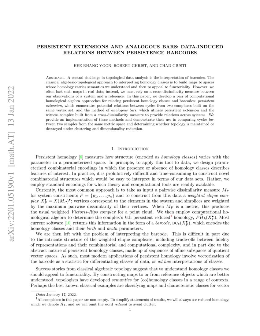 Persistent Extension and Analogous Bars: Data-Induced Relations Between Persistence Barcodes ...