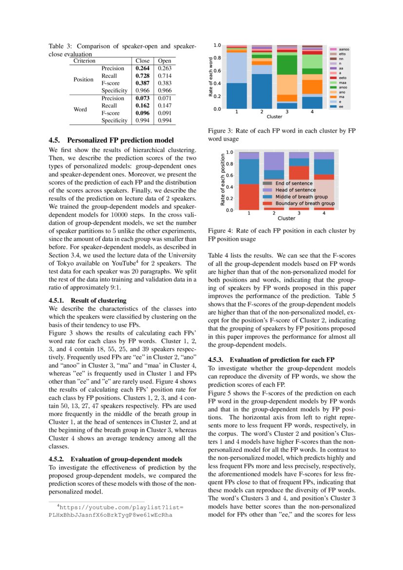 Personalized filled-pause generation with group-wise prediction models ...