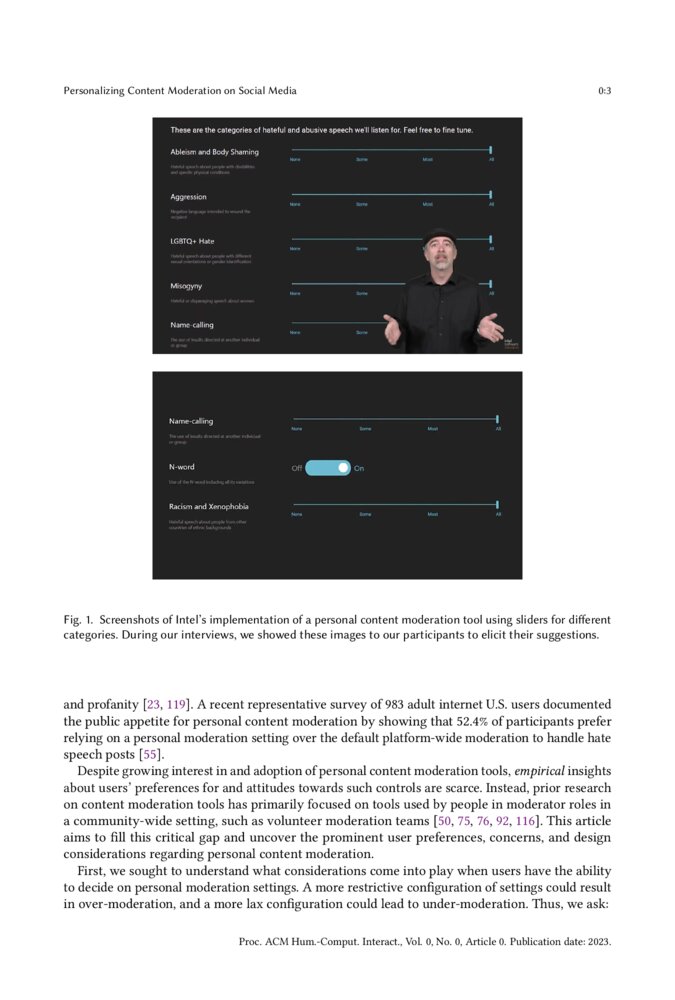 Personalizing Content Moderation on Social Media: User Perspectives on Moderation Choices ...