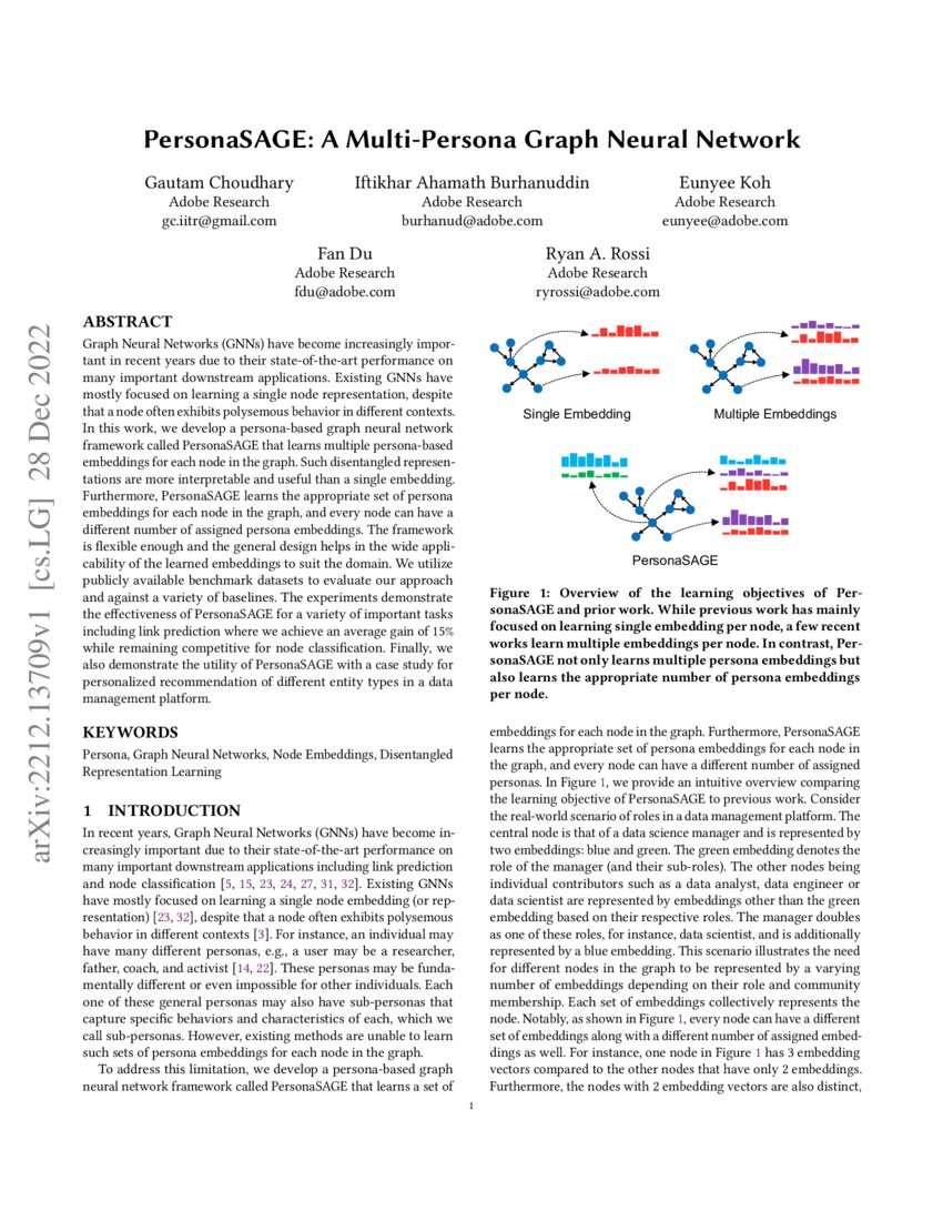 PersonaSAGE: A Multi-Persona Graph Neural Network | DeepAI