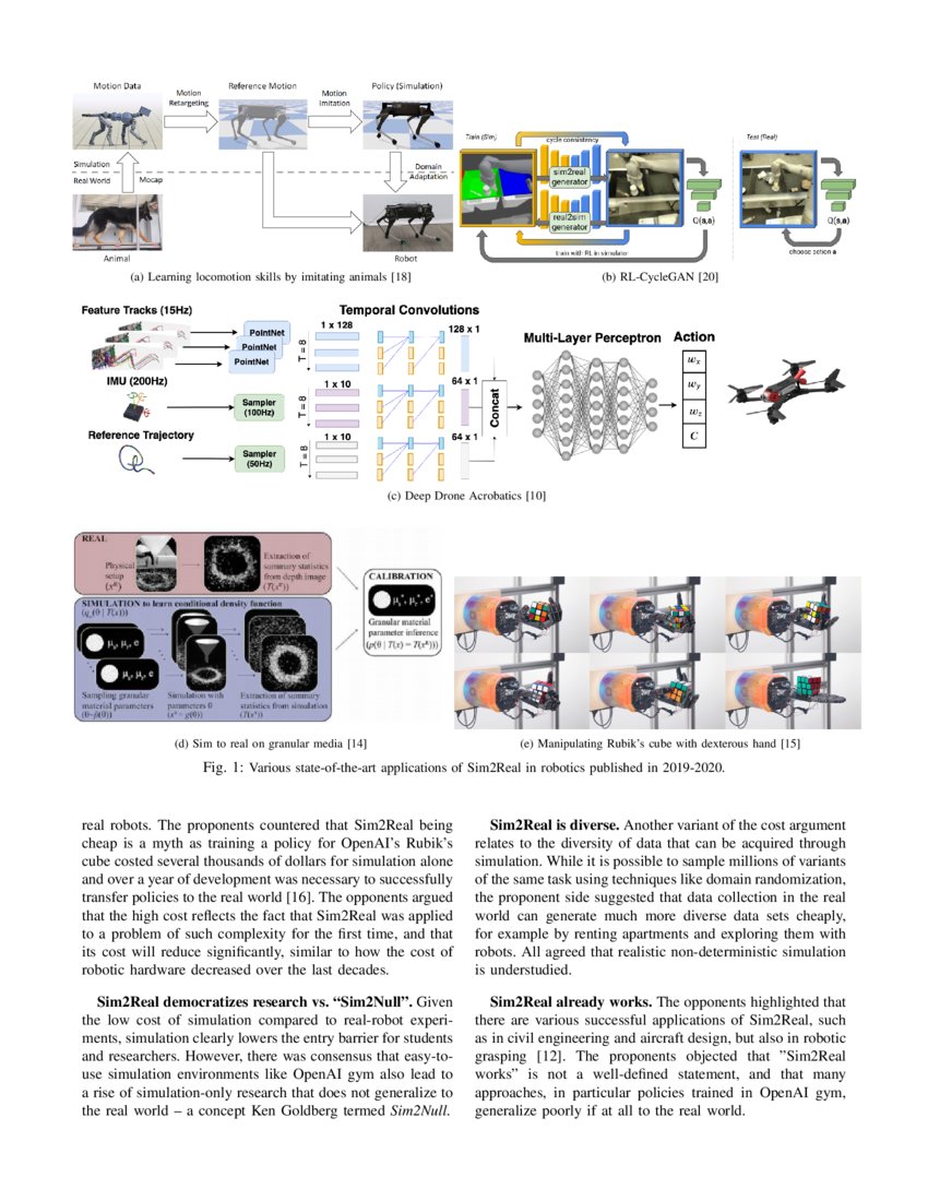 Perspectives on Sim2Real Transfer for Robotics: A Summary of the R:SS ...