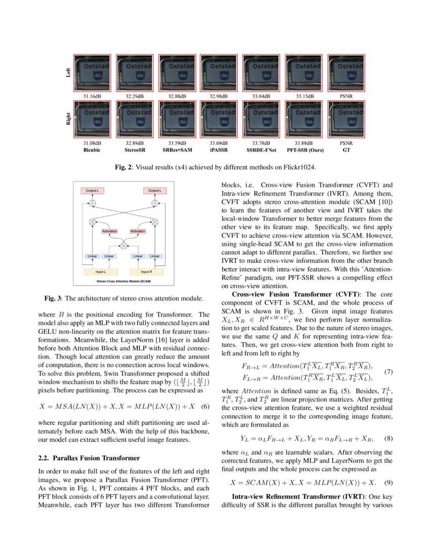 PFT-SSR: Parallax Fusion Transformer for Stereo Image Super-Resolution | DeepAI