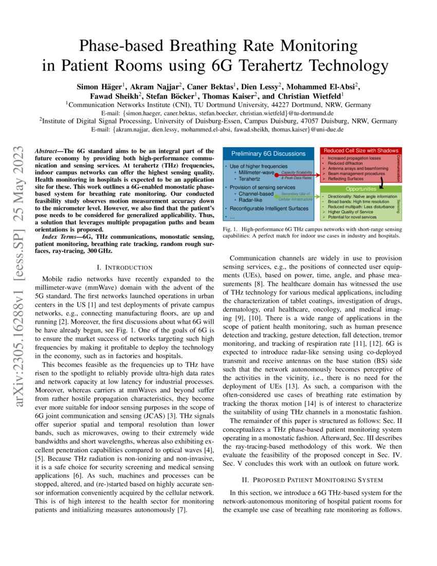 Phase-Based Breathing Rate Monitoring in Patient Rooms Using 6G ...