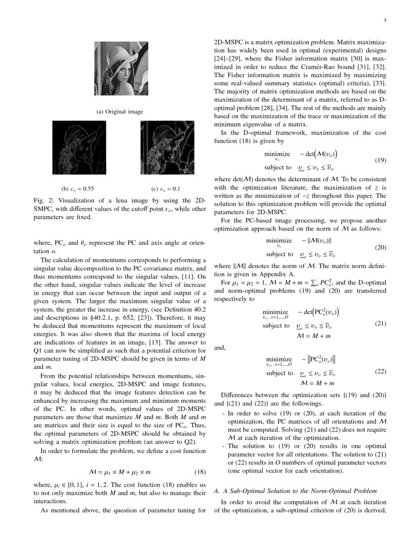 Phase Congruency Parameter Optimization for Enhanced Detection of Image Features for both ...