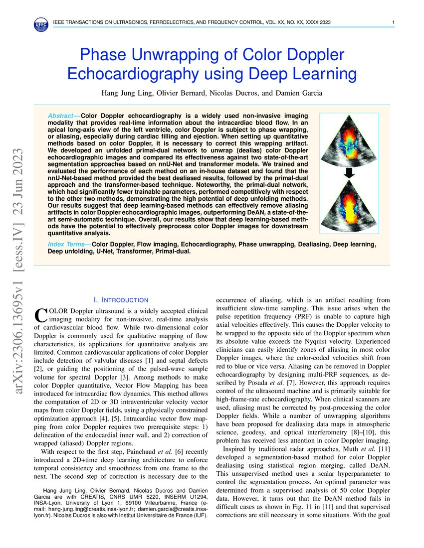 Phase Unwrapping of Color Doppler Echocardiography using Deep Learning ...