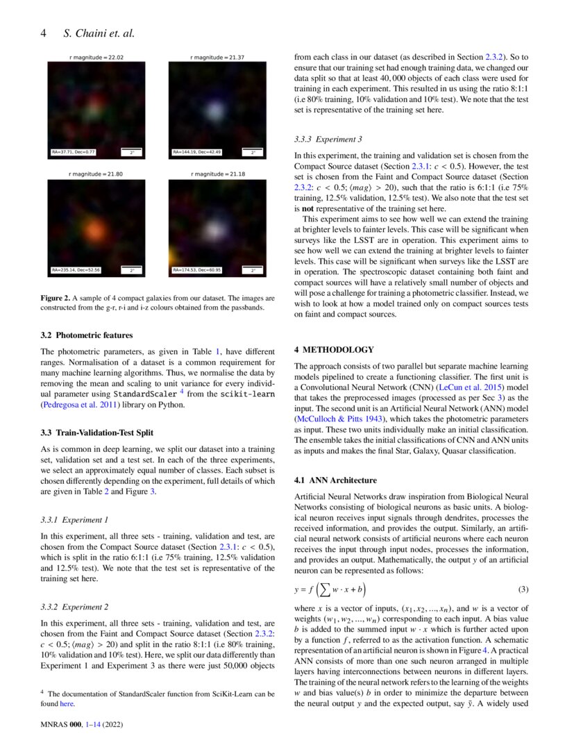 Photometric identification of compact galaxies, stars and quasars using multiple neural networks ...