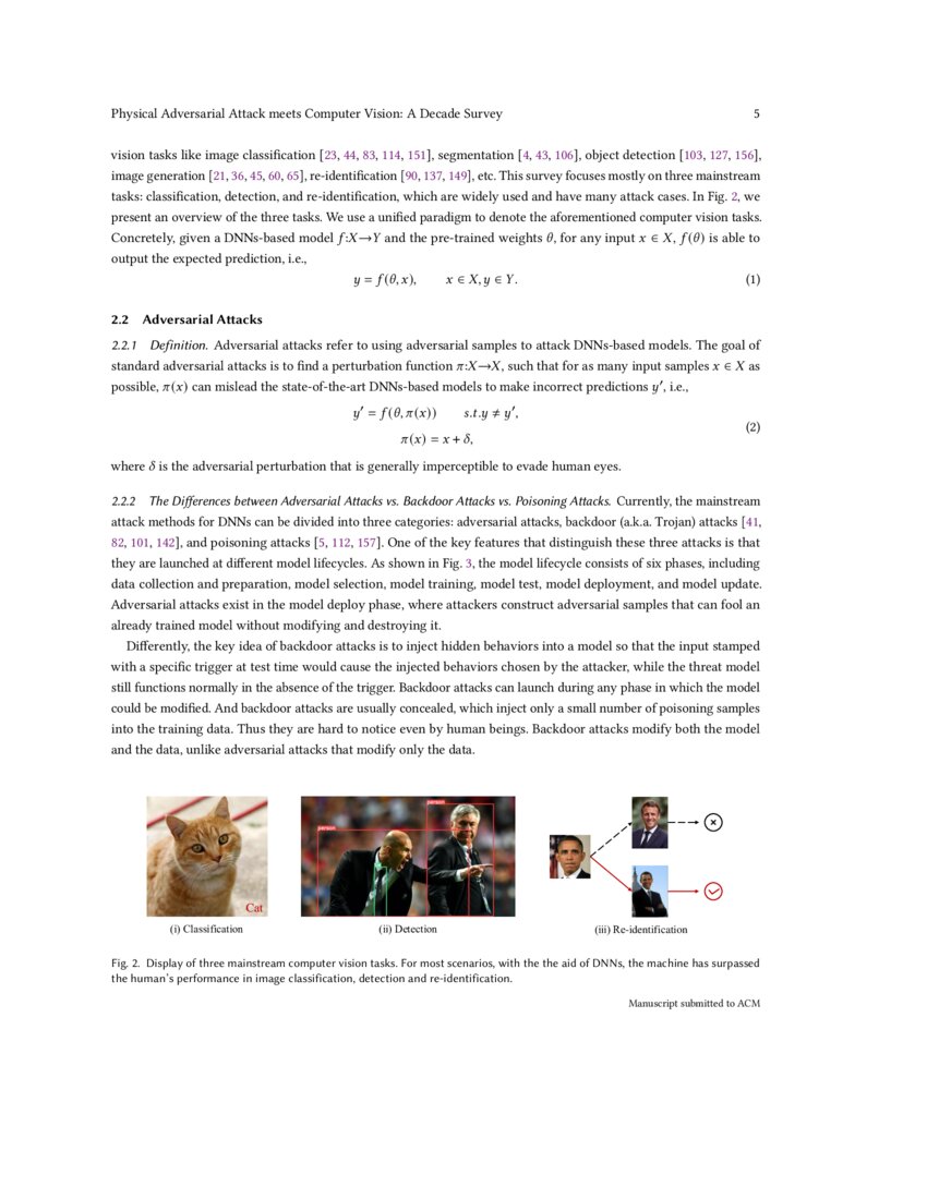 Physical Adversarial Attack Meets Computer Vision A Decade Survey Deepai