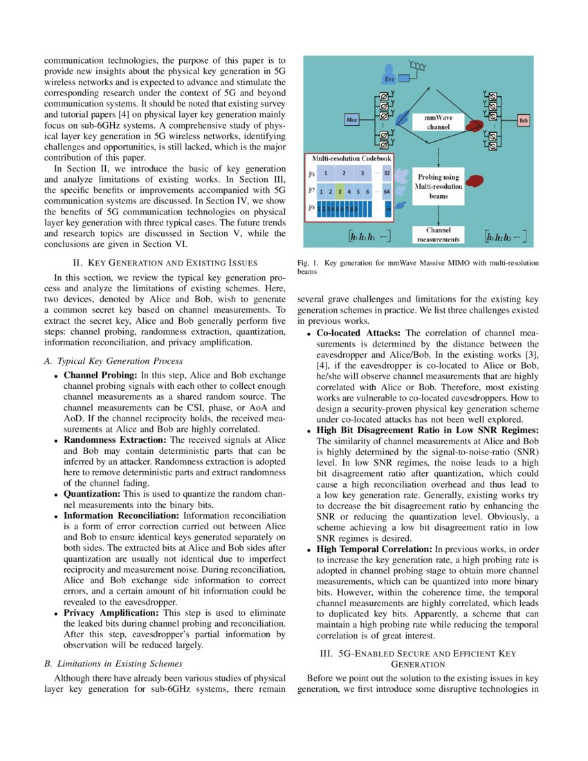 Physical Layer Key Generation In 5g Wireless Networks Deepai