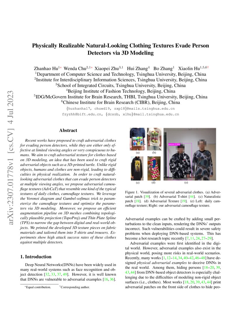 Physically Realizable Natural-Looking Clothing Textures Evade Person ...