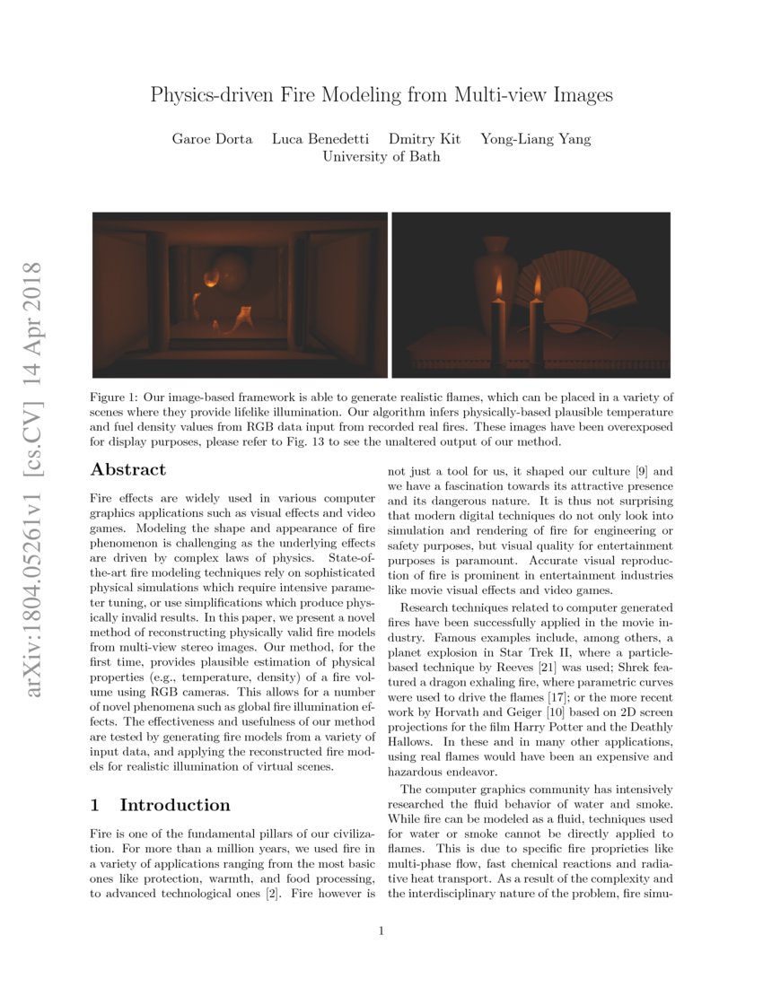 Physics-driven Fire Modeling from Multi-view Images | DeepAI
