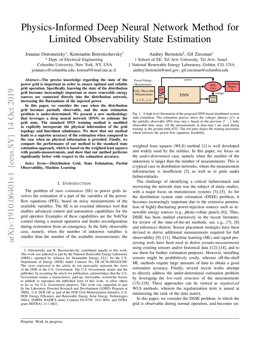 Physics-Informed Deep Neural Network Method for Limited Observability ...