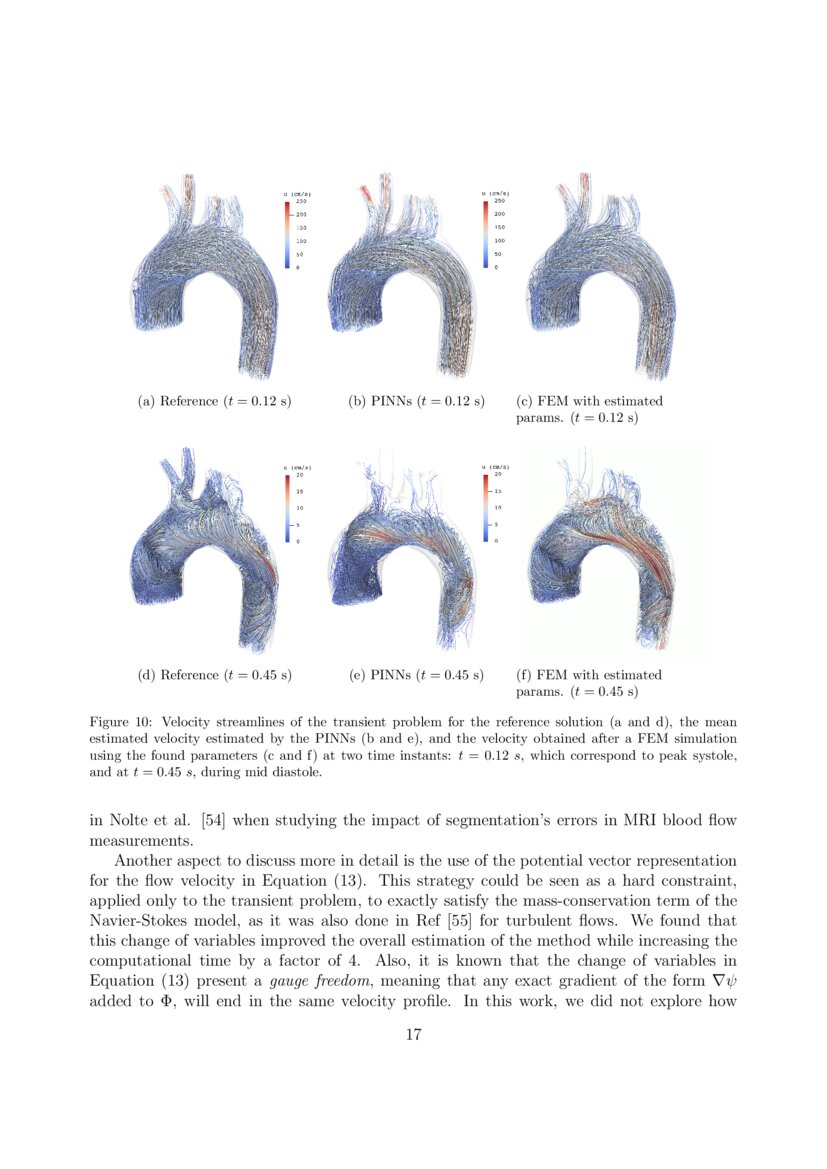Physics-informed neural networks for blood flow inverse problems | DeepAI