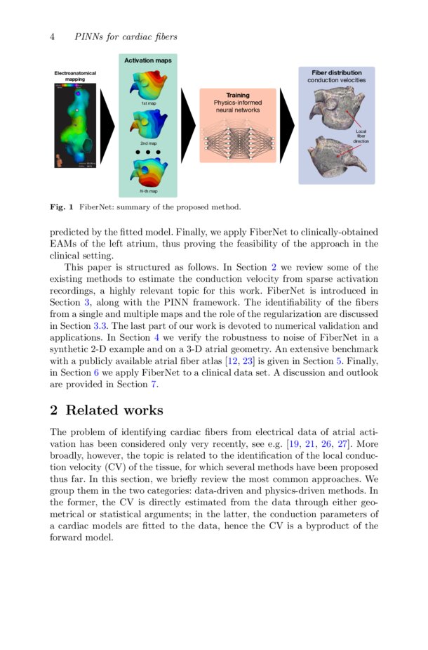 Physics-informed neural networks to learn cardiac fiber orientation ...