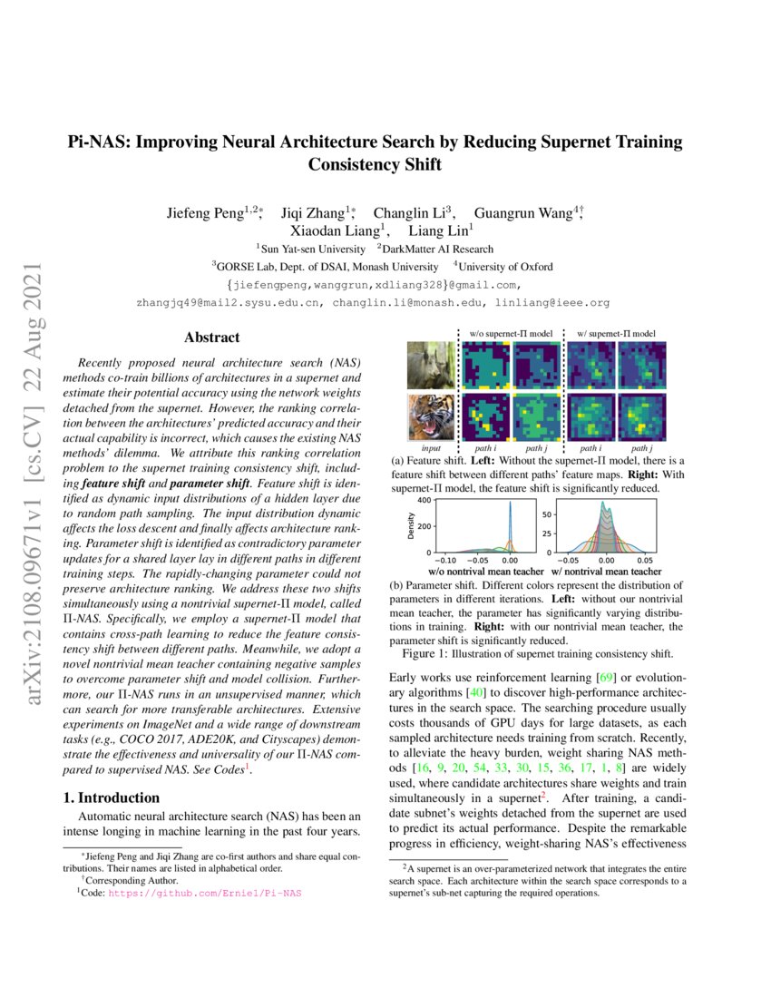 Pi-NAS: Improving Neural Architecture Search by Reducing Supernet Training Consistency Shift ...