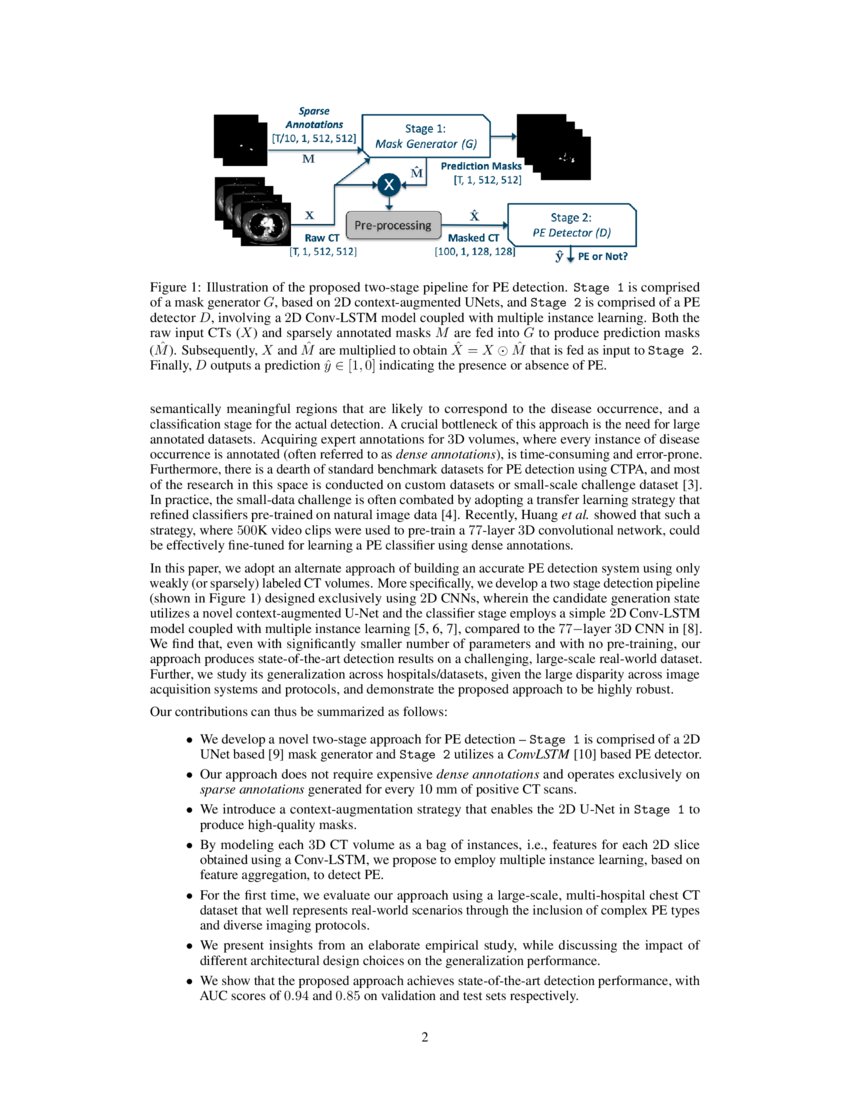Pi-PE: A Pipeline for Pulmonary Embolism Detection using Sparsely Annotated 3D CT Images | DeepAI